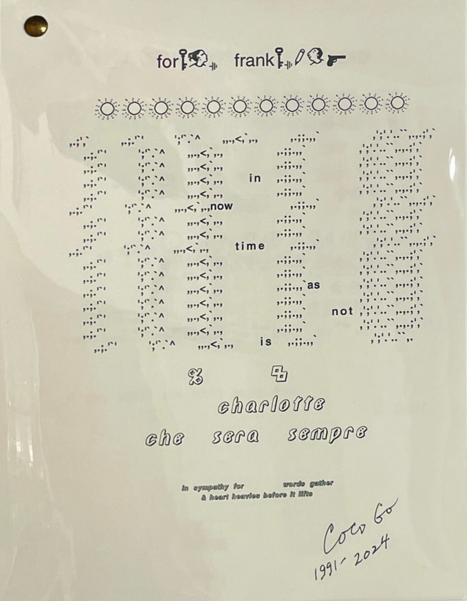 Coco Gordon - for frank - Printed Matter