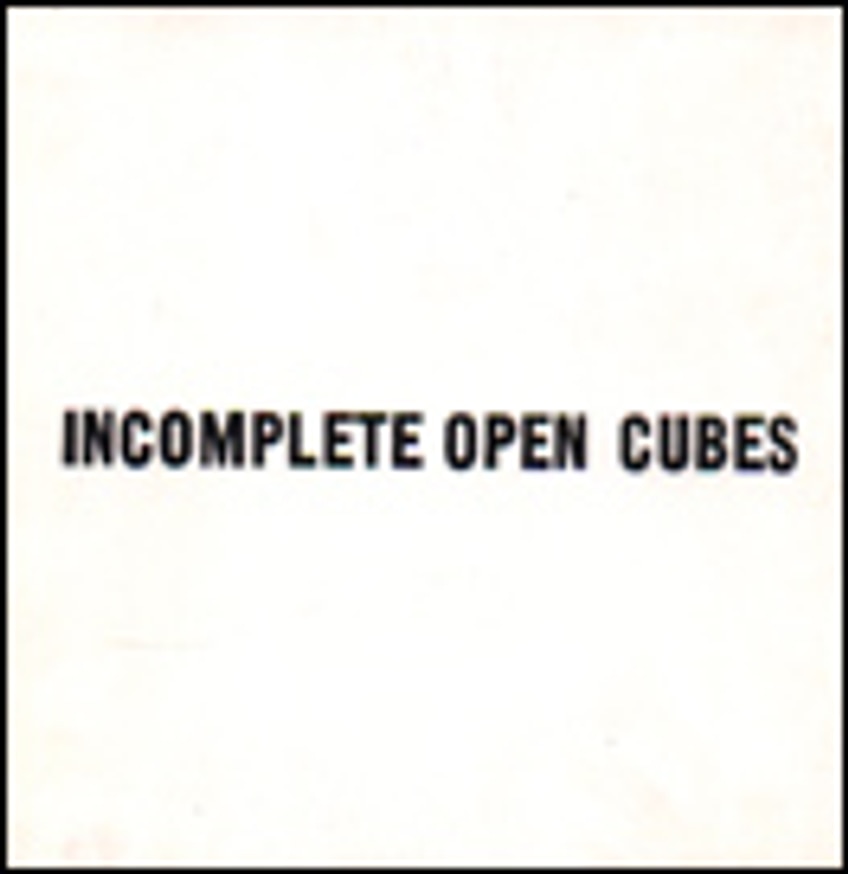 Sol LeWitt - Incomplete Open Cubes - Printed Matter