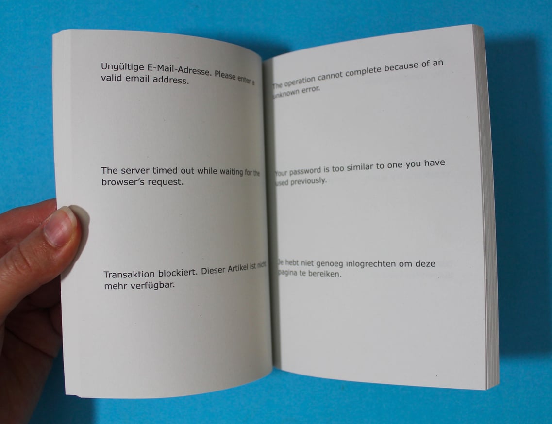 Joachim Schmid - SORRY : A Book of Errors - Printed Matter
