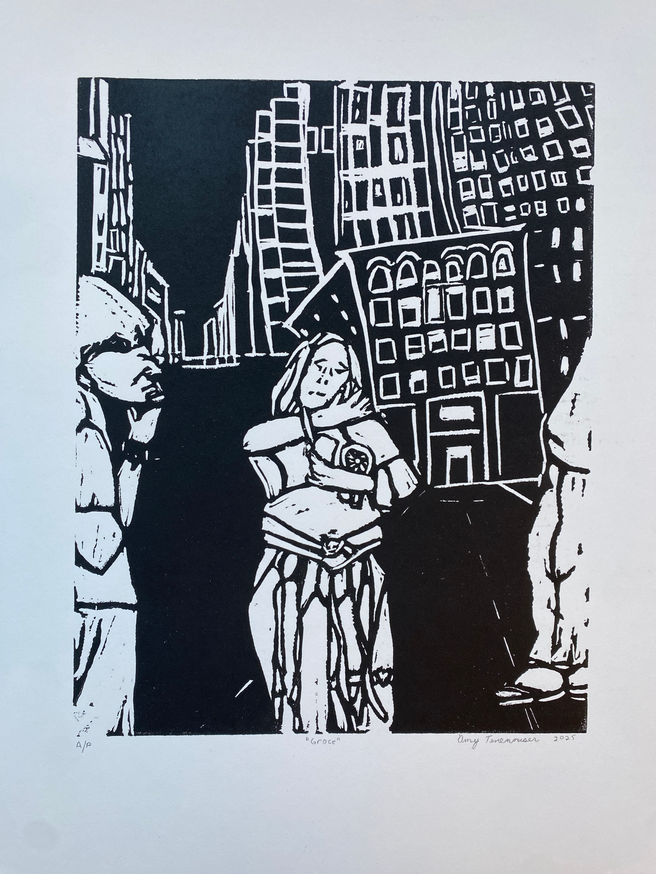 Amy Tenenouser - Grace [Linoleum Block Print] - Printed Matter