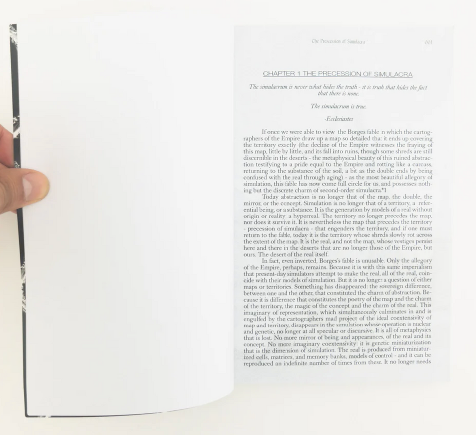 Jean Baudrillard - Simulacra & Simulation - Printed Matter