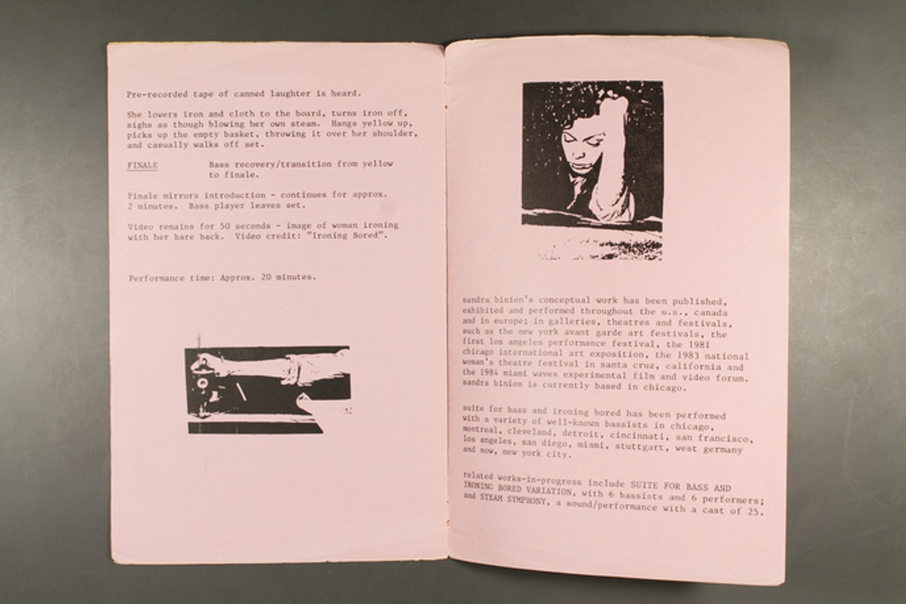 Sandra Binion - Suite for Bass and Ironing Bored - Printed Matter