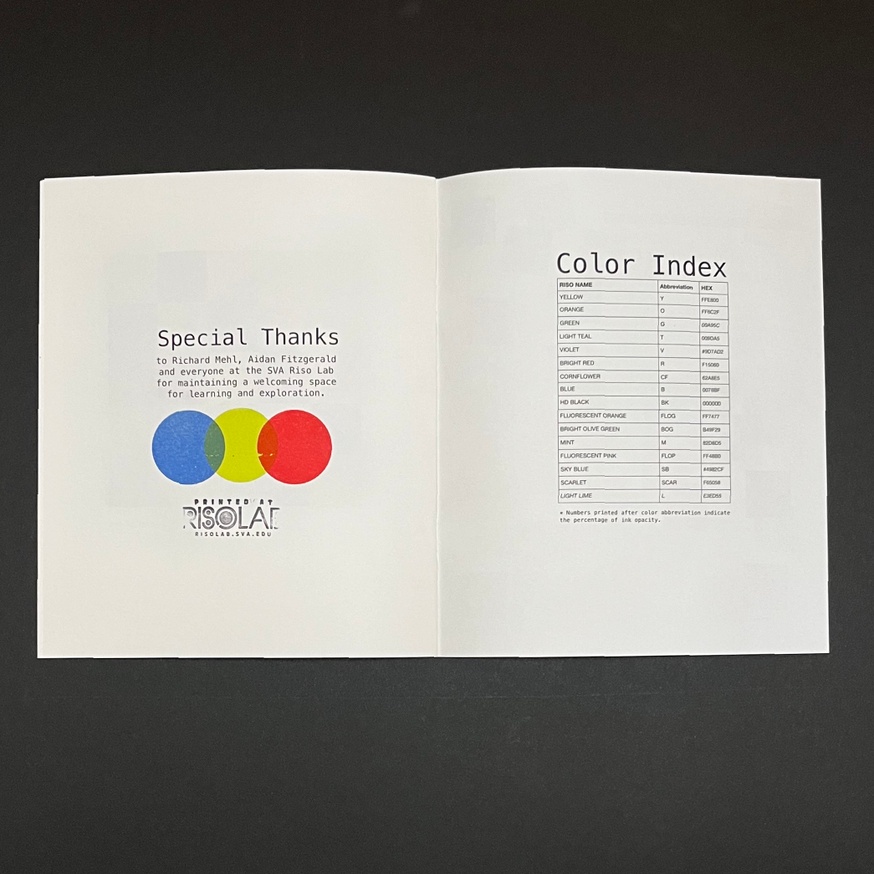 Polly Fossey - 7 Color Contrasts With Risography - Printed Matter