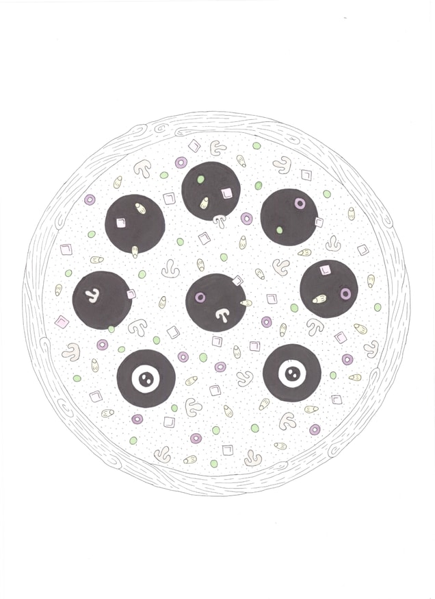 James Unsworth - Pizza Smiley Face - Printed Matter