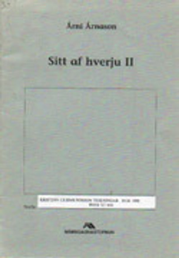 Arni Arnason and Árni Árnason - Sitt af hverju II : Verkefnabók í lestri - Printed Matter