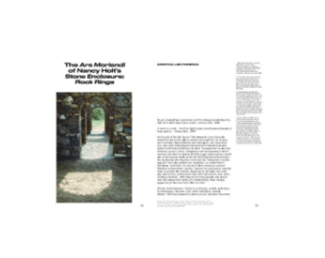 Nancy Holt - Stone Enclosure: Rock Rings - Printed Matter