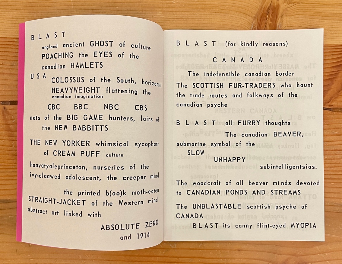Marshall McLuhan - Counterblast - Printed Matter