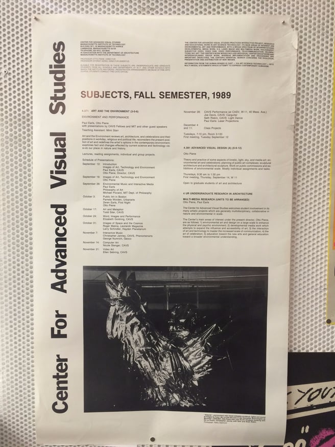 Center for Advanced Visual Studies : Subjects, Fall Semester, 1989 ...