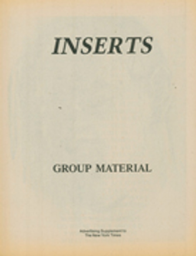 Group Material - Inserts - Printed Matter