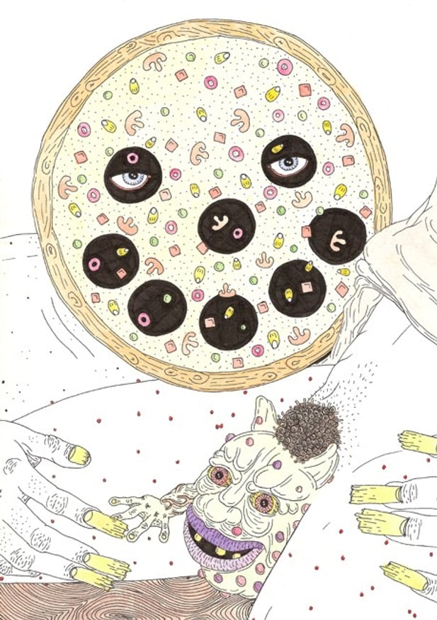 James Unsworth - Resinated Pizza Face - Printed Matter