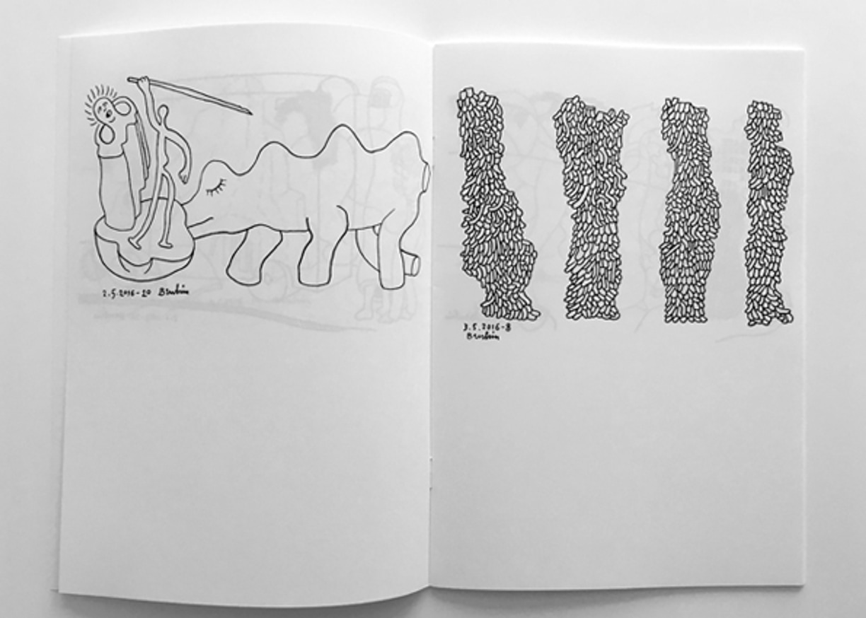 Anton Bruhin - Anton Bruhin Ink Drawings - Printed Matter