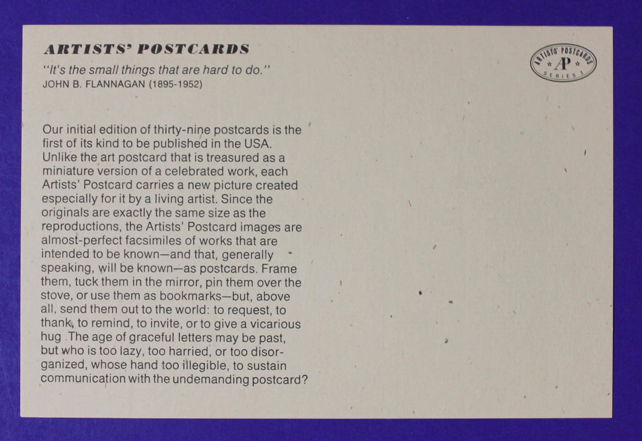 Artists Postcards Series I - Printed Matter