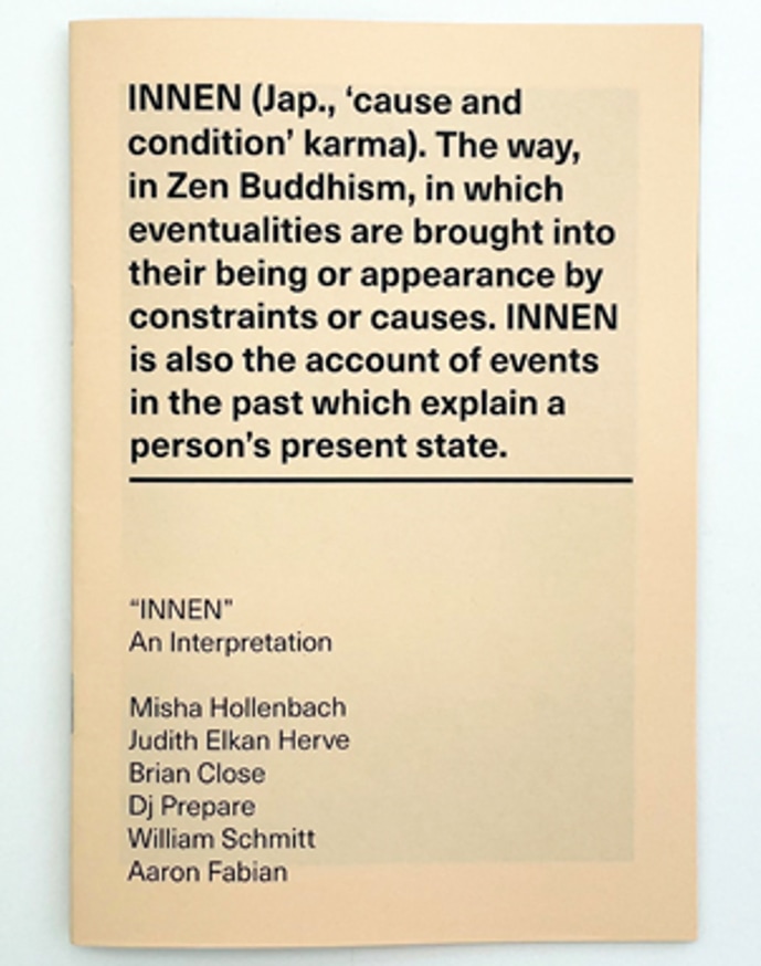 Misha Hollenbach and Aaron Fabian - “INNEN” An Interpretation - Printed ...