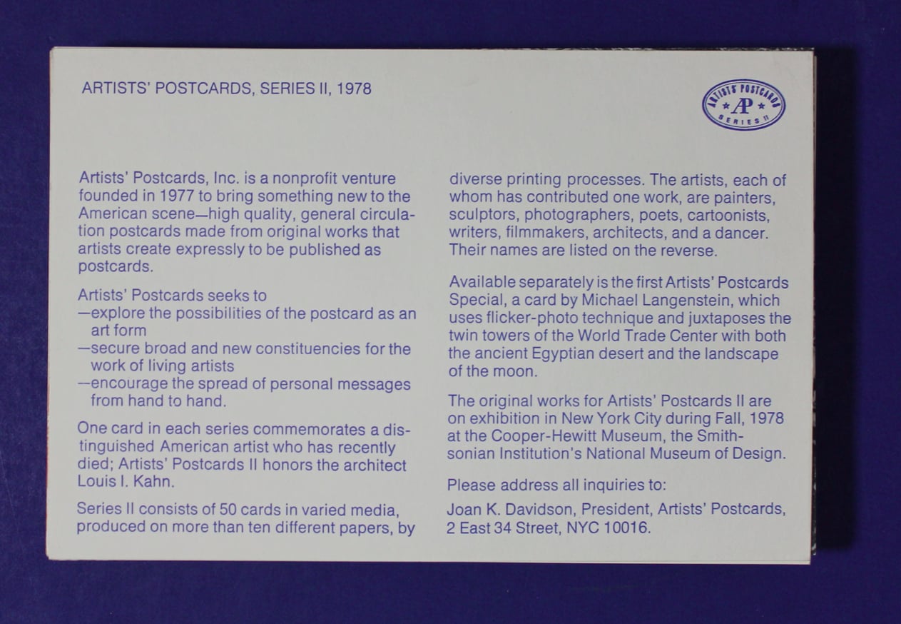 Artists' Postcards Series II - Printed Matter