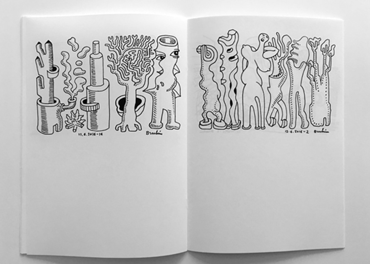 Anton Bruhin - Anton Bruhin Ink Drawings - Printed Matter
