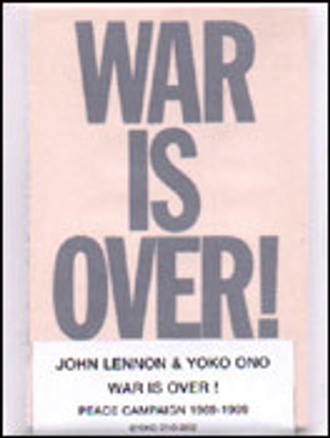 Yoko Ono - John Lennon & Yoko Ono War Is Over! Peace Campaign 1969 ...