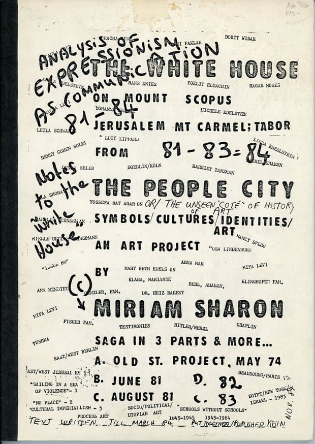 Miriam Sharon - The White House - Printed Matter