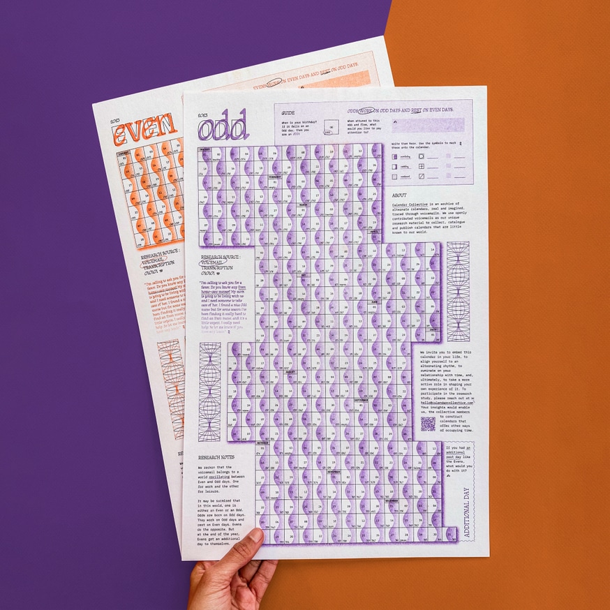 Kalyani Tupkary - Even Odd Calendar - Printed Matter