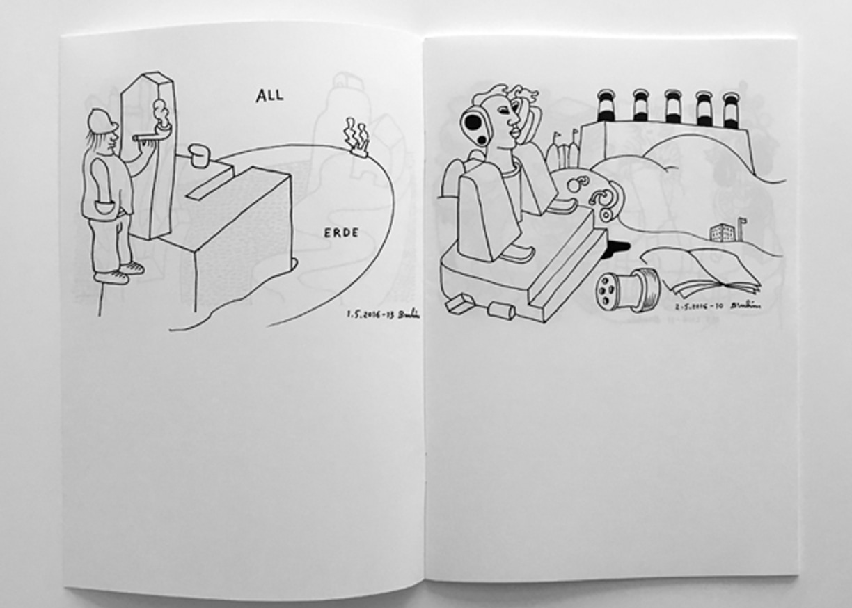 Anton Bruhin - Anton Bruhin Ink Drawings - Printed Matter