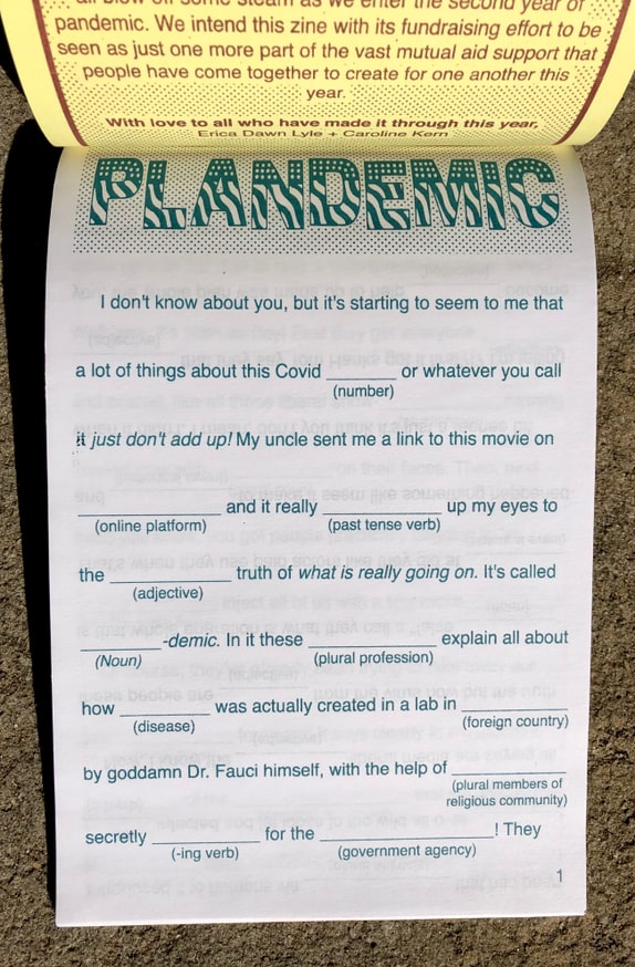 Erica Dawn Lyle and Caroline Kern - Zine Libs #3: The Pandemic Edition ...