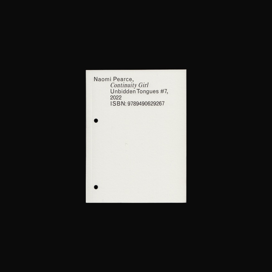 Naomi Pearce - Unbidden Tongues #7: Naomi Pearce: Continuity Girl ...