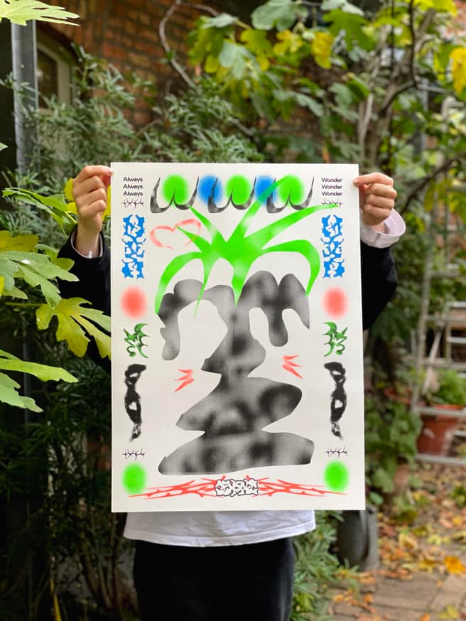 Secret Riso Club - Always Wonder [A2 Risograph Print] - Printed Matter