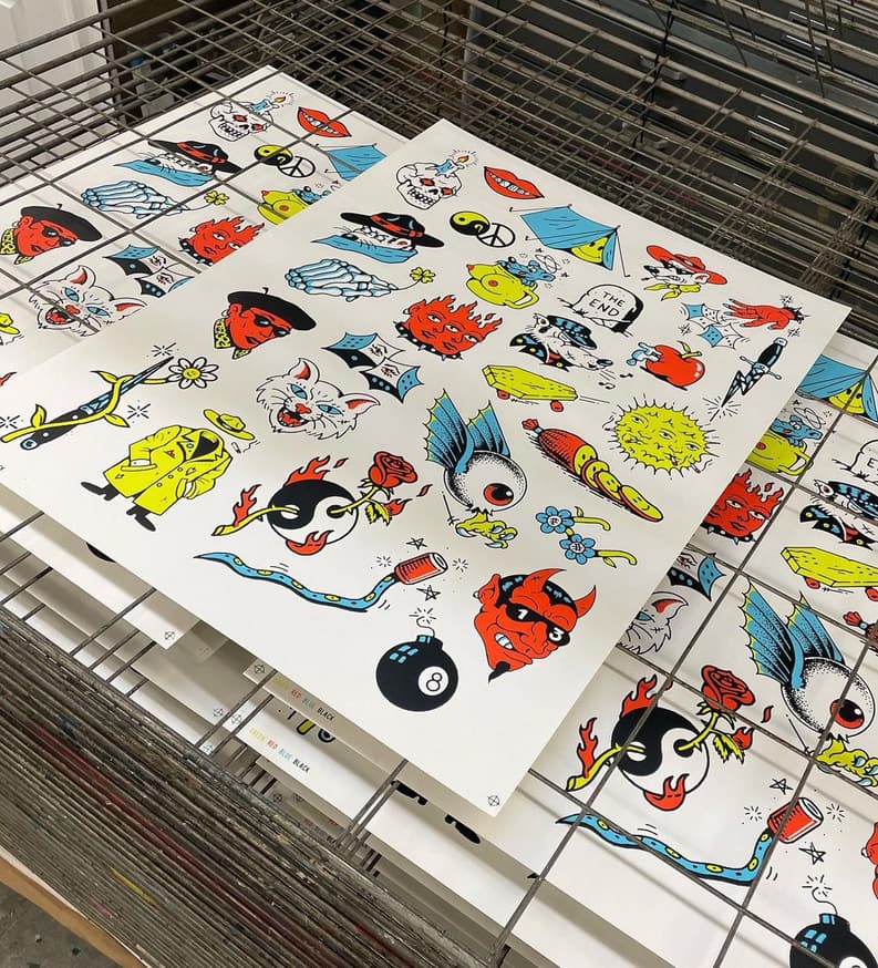 Daniel Shepard Straffon - Color Flash Tattoo Poster - Printed Matter