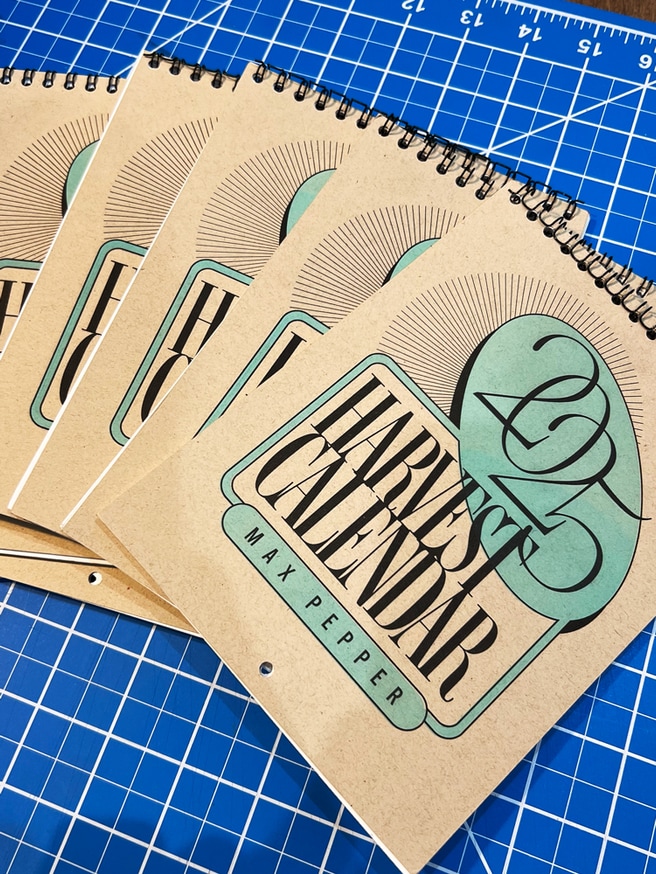 Max Pepper - 2025 Harvest Calendar - Printed Matter
