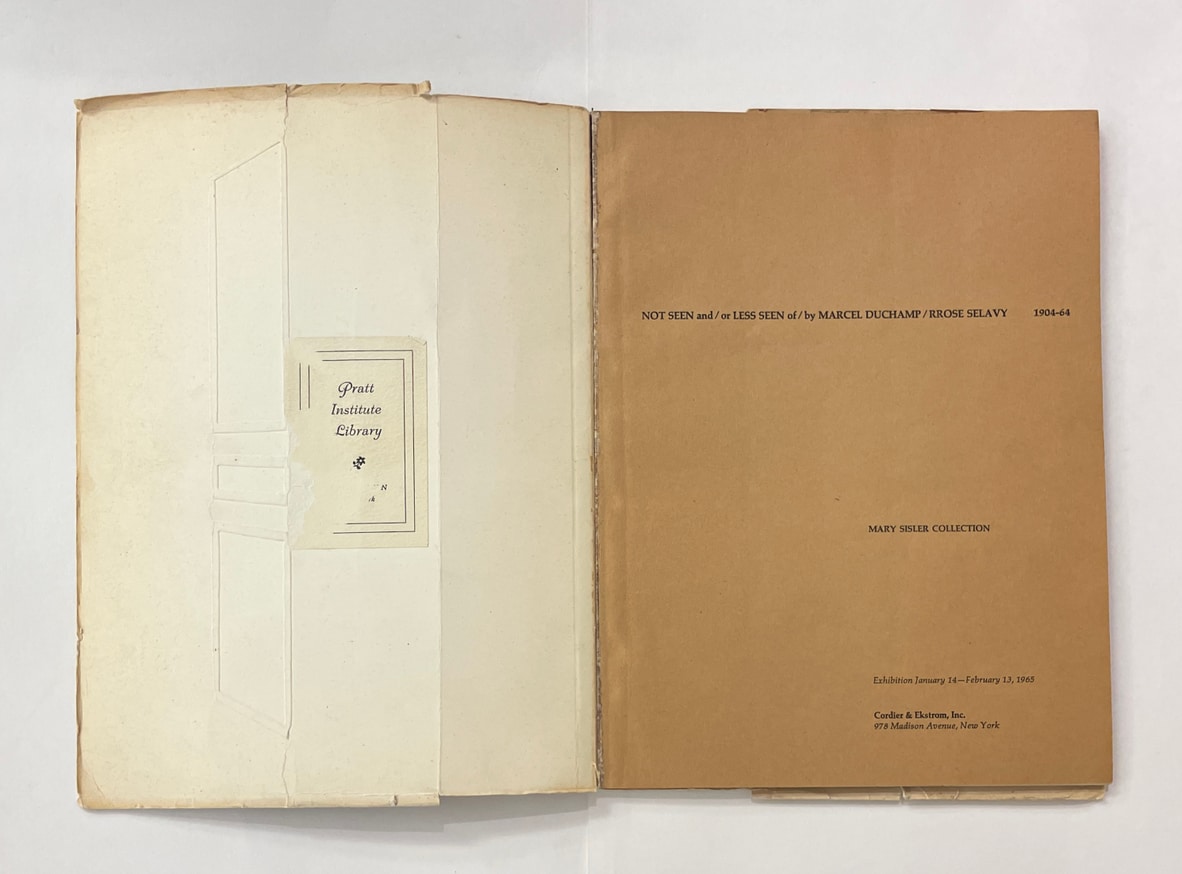 Marcel Duchamp - Not seen and/or less seen of/by Marcel Duchamp / Rrose ...