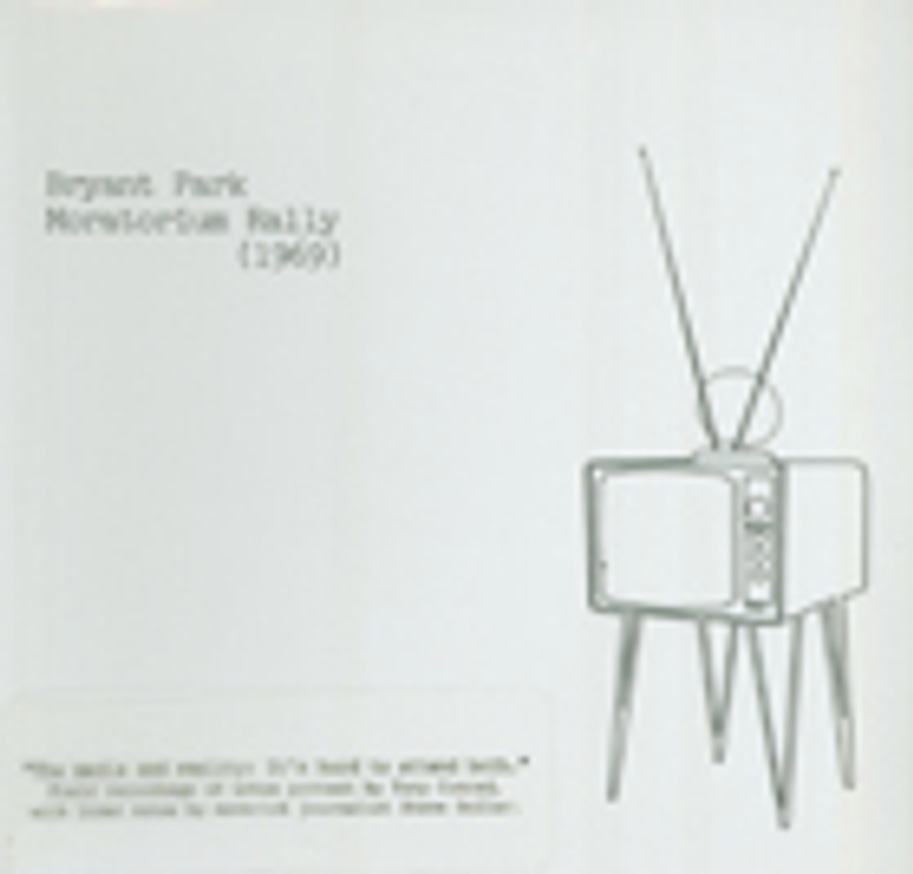 Tony Conrad - Bryant Park Moratorium Rally (1969) - Printed Matter